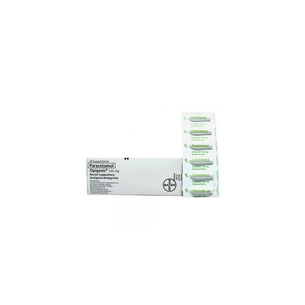 OPIGESIC Paracetamol 125mg Rectal Suppository 6's price in the ...